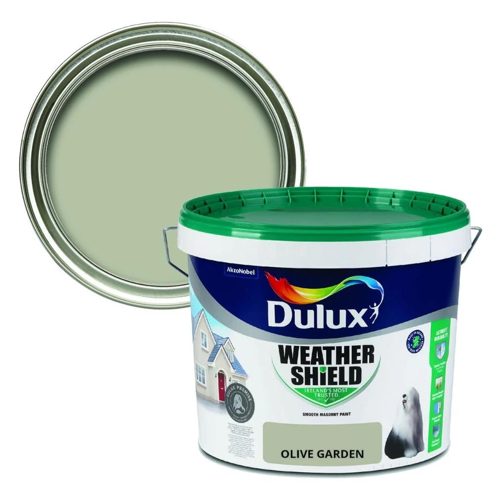 Dulux Weathershield Smooth Masonry Paint 10L Olive Garden |EEC ...