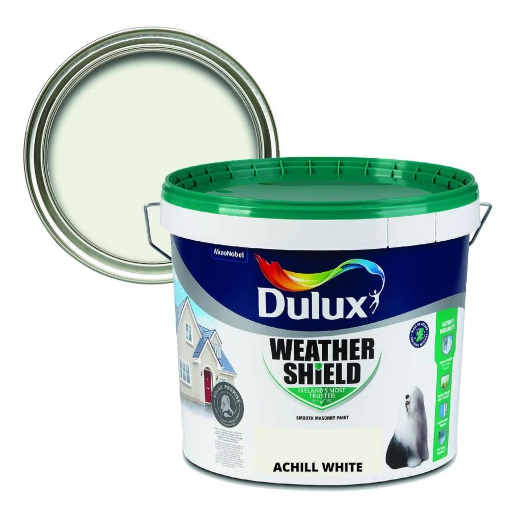 Dulux Weathershield Smooth Masonry Paint 10L Achill White |EEC ...