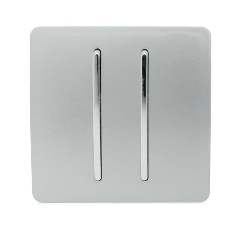 Trendi 2 Gang 2 way Rocker Light Switch Silver |EEC Homevalue ...