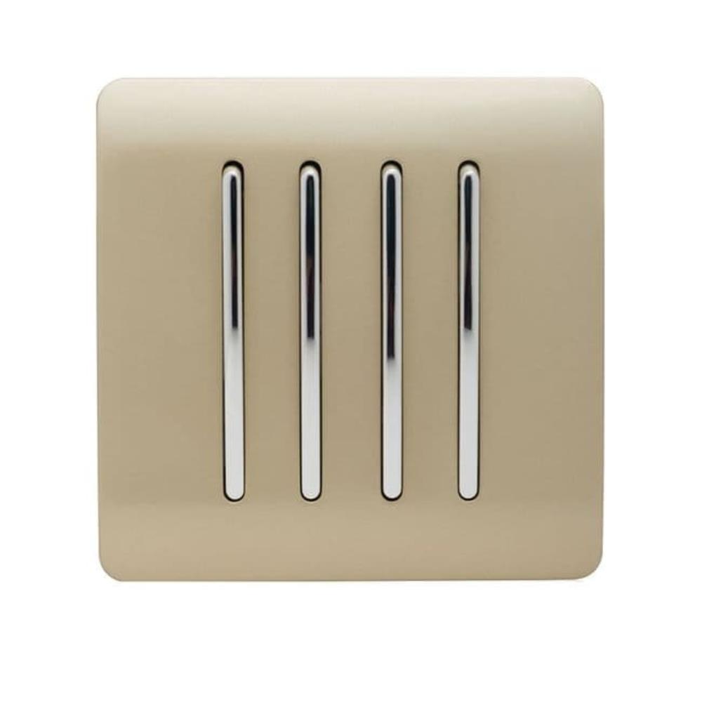 Trendi 4 Gang 2 way Rocker Light Switch Gold |EEC Homevalue ...
