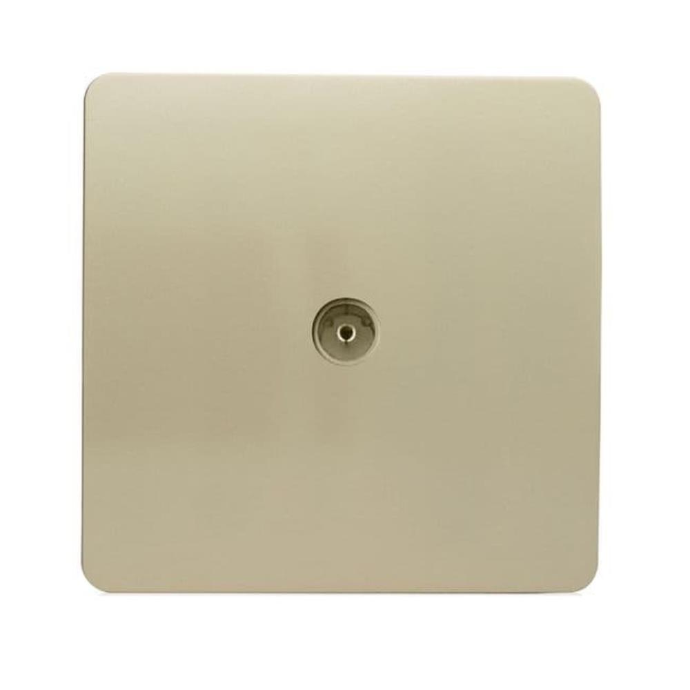 Trendi 1 Gang Female Co Axial Television Socket Gold |EEC Homevalue ...