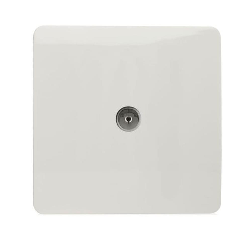 Trendi 1 Gang Female Co-Axial Television Socket White |EEC Homevalue ...