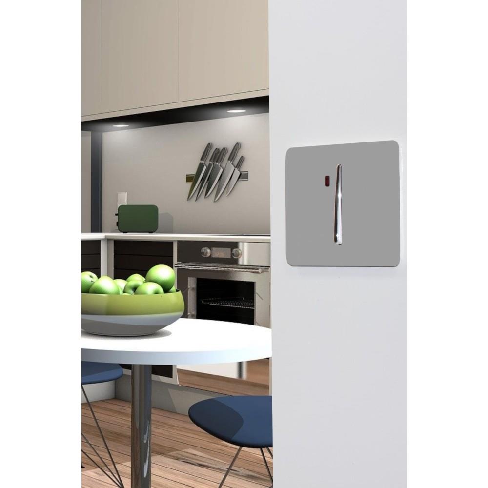 Trendi 1 Gang 45 Amp Cooker Switch with Neon Silver |EEC Homevalue ...