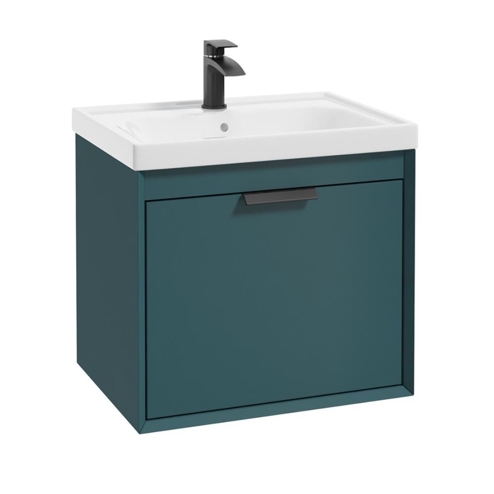 Sonas Fjord Ocean Blue Matt 60Cm Wall Hung Vanity Unit |EEC Homevalue ...