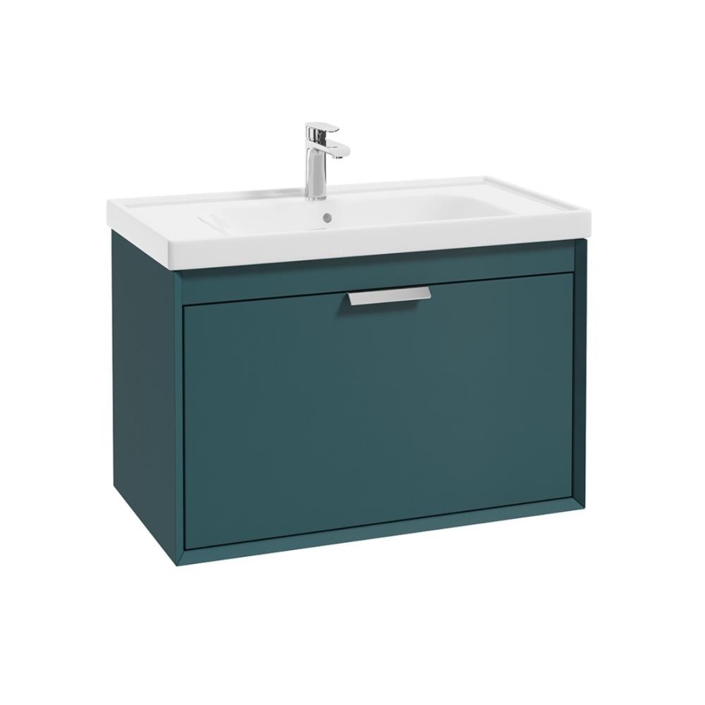Sonas Fjord Ocean Blue Matt 80Cm Wall Hung Vanity Unit |EEC Homevalue ...
