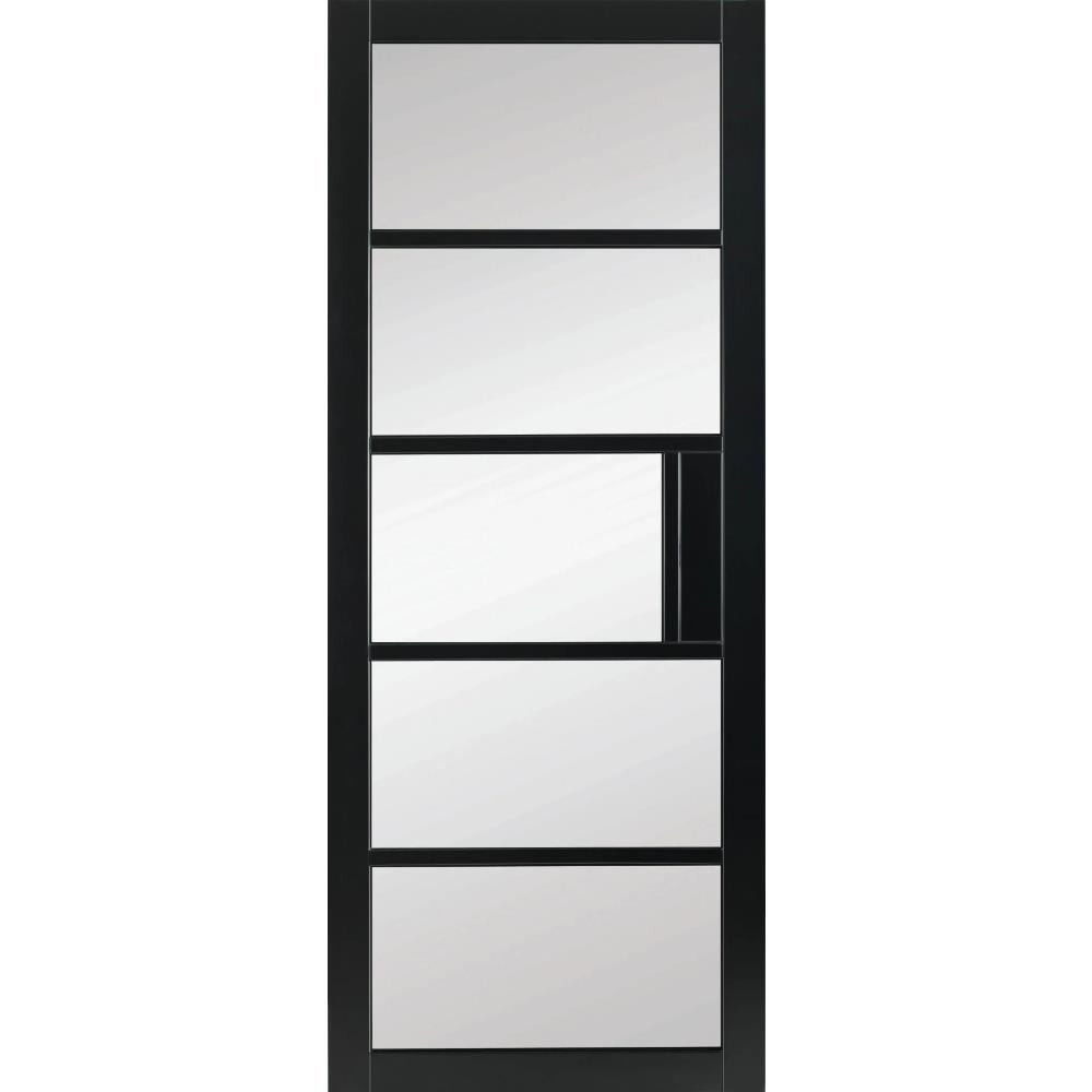 Doras Mayfair Belgravia Clear Glass Primed Door Black |EEC Homevalue ...