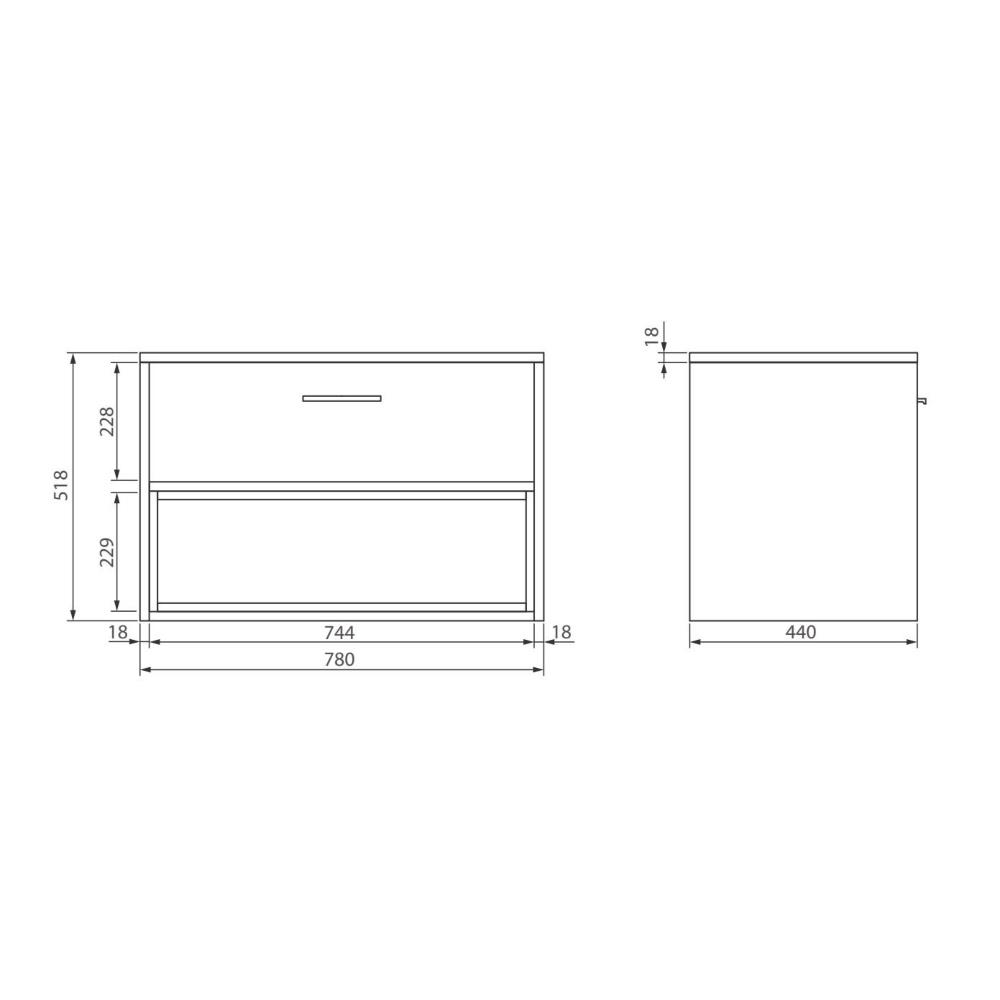 Sonas Malmo 80Cm Countertop Basin Midnight Grey |EEC Homevalue ...