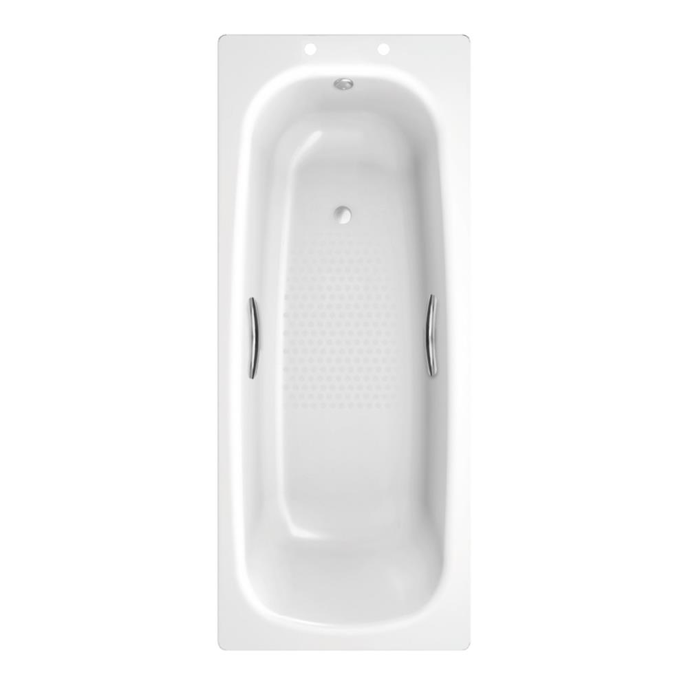 Sonas Strata Single Ended Steel Bath Tub With Twin Grips & Anti-Slip ...