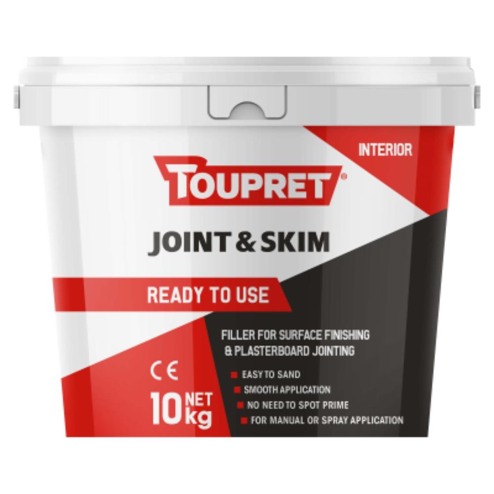 Toupret Joint & Skim Surface Finishing Filler Ready to Use White 10kg ...