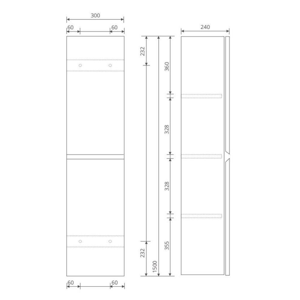 Sonas Universal Wall Column 30Cm - Ocean Blue |EEC Homevalue ...