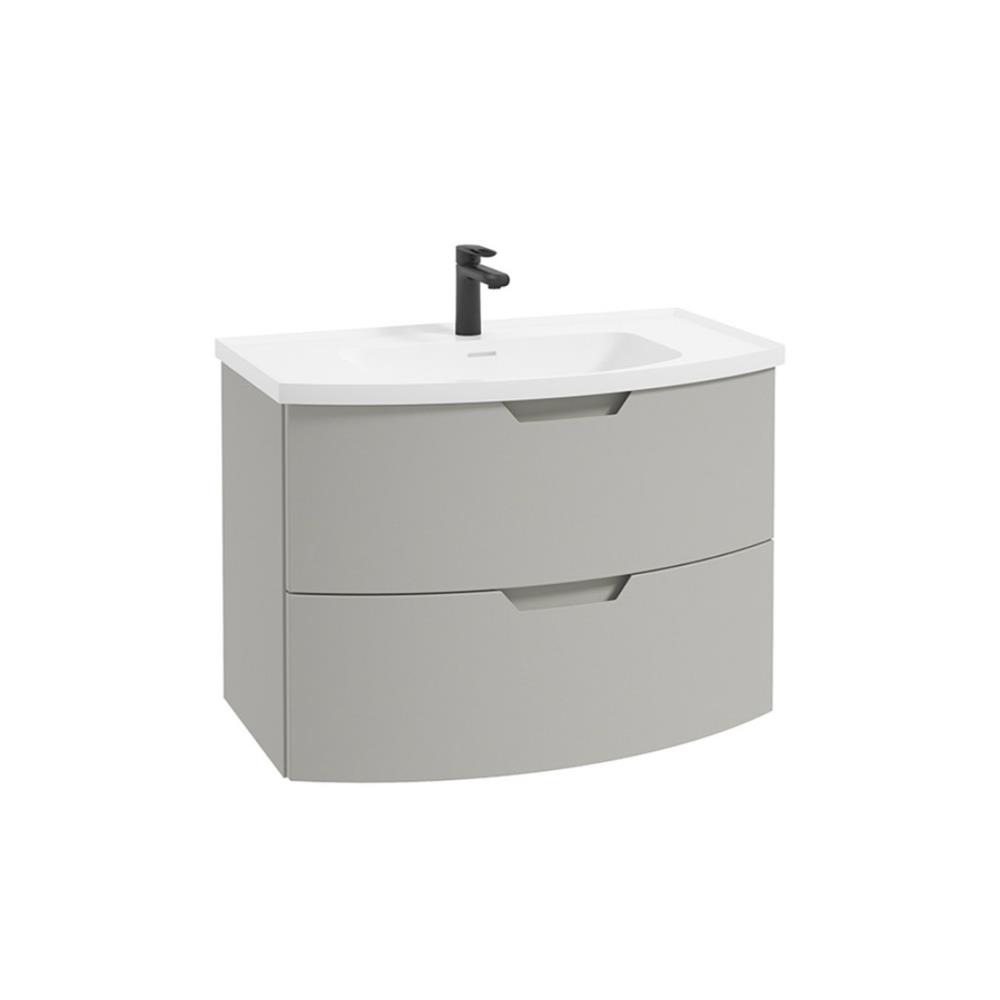 Sonas Arc 80Cm 2 Drawer Wall Hung Vanity Unit Sonas Arctic Grey |EEC ...