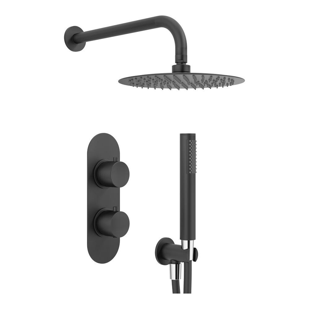 Sonas Nero Black Twin Outlet Concealed Shower Valve Kit |EEC Homevalue ...