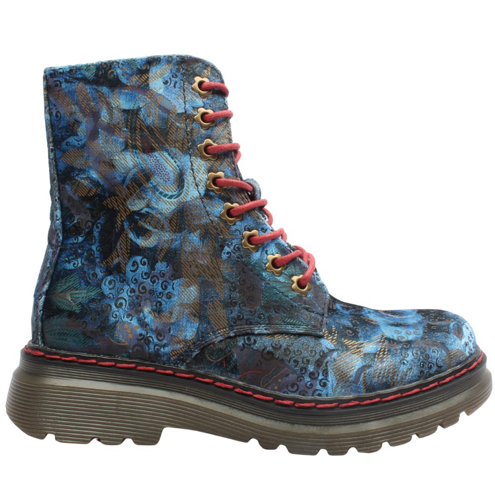 HEAVENLY FEET EVA JUNGLE VELOUR BOOT - BLUE | ShoeShop.ie | Cordners ...