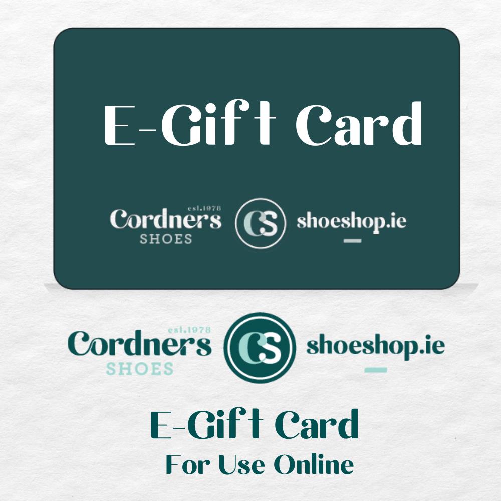 Online Gift Voucher | ShoeShop.ie | Cordners Shoes | Irish Footwear Store