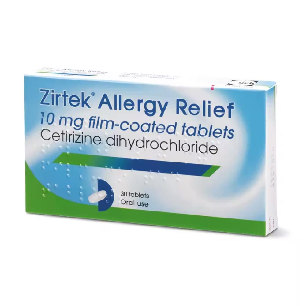 ZIRTEK ALLERGY RELIEF 10MG 30 TABLETS | Ronaghans Pharmacy | Monaghan ...