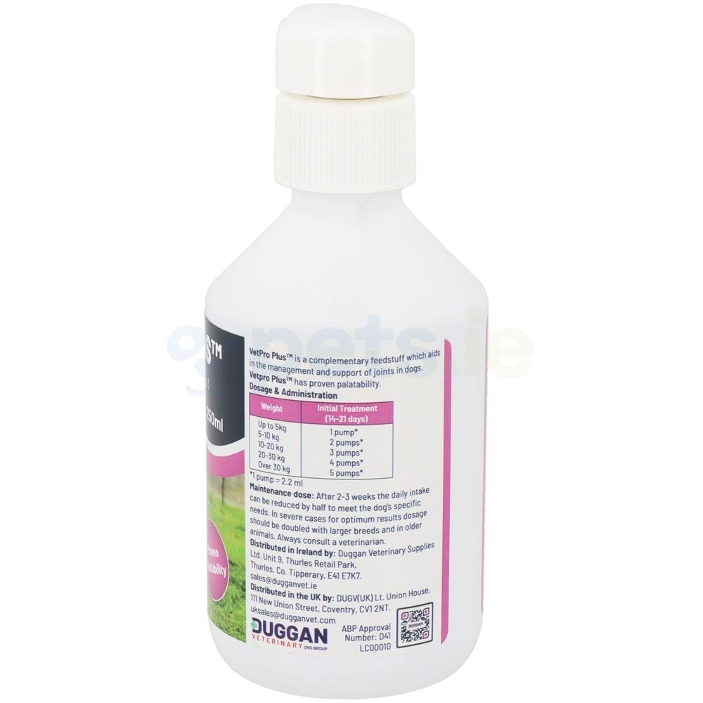 VetPro Plus Joint Mobility with Omega 3 - 250ml - Dogs | Pets.ie | Ireland