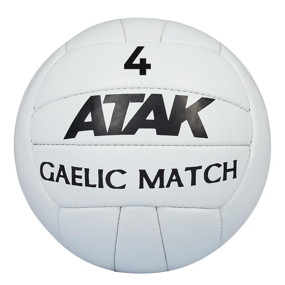 Atak Gaelic Match Ball | Size 4 and 5 - White | Michael Murphy Sports ...
