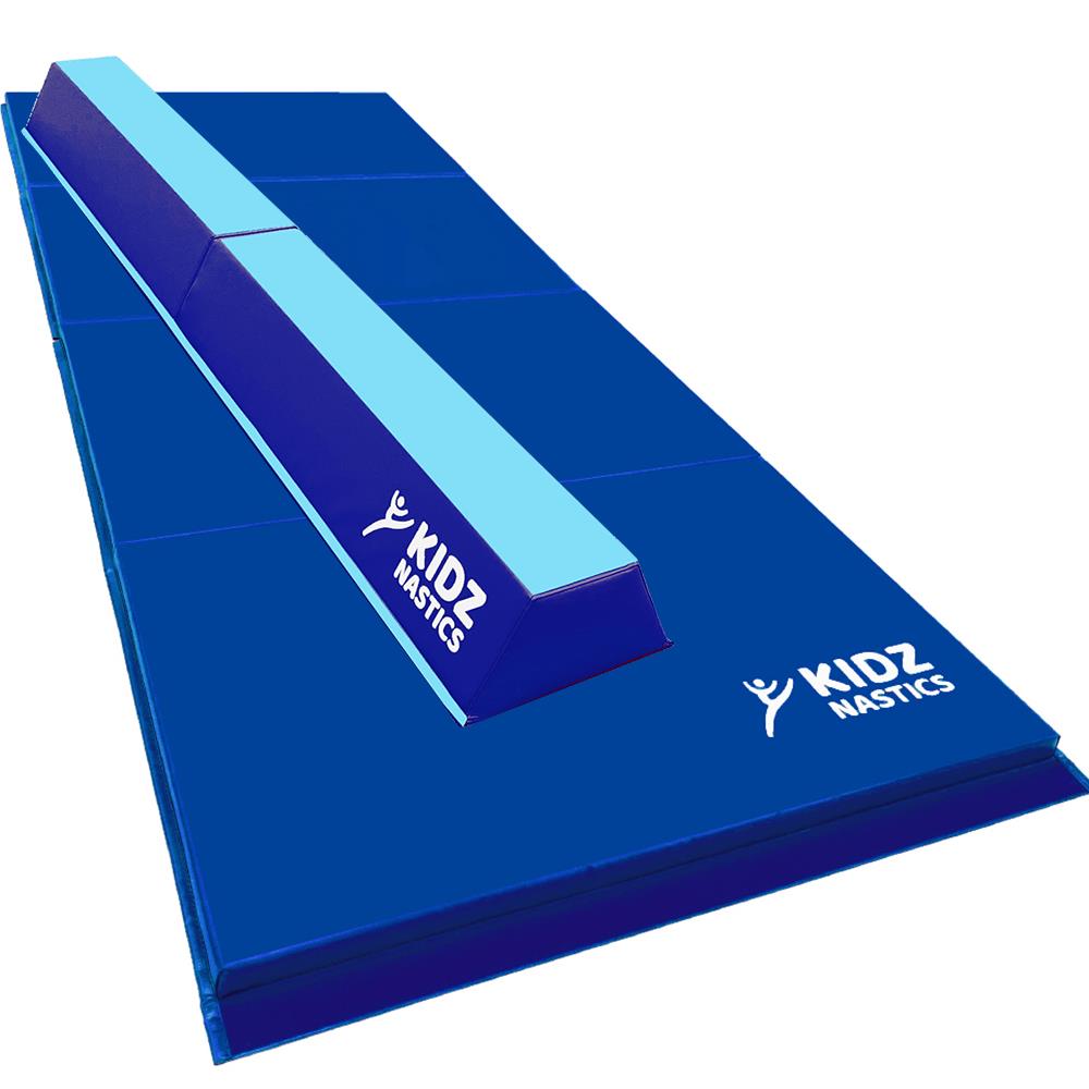 KIDZNASTICS GYMNASTICS FOLDABLE BALANCE BEAM & MAT PACK | BLUE ...