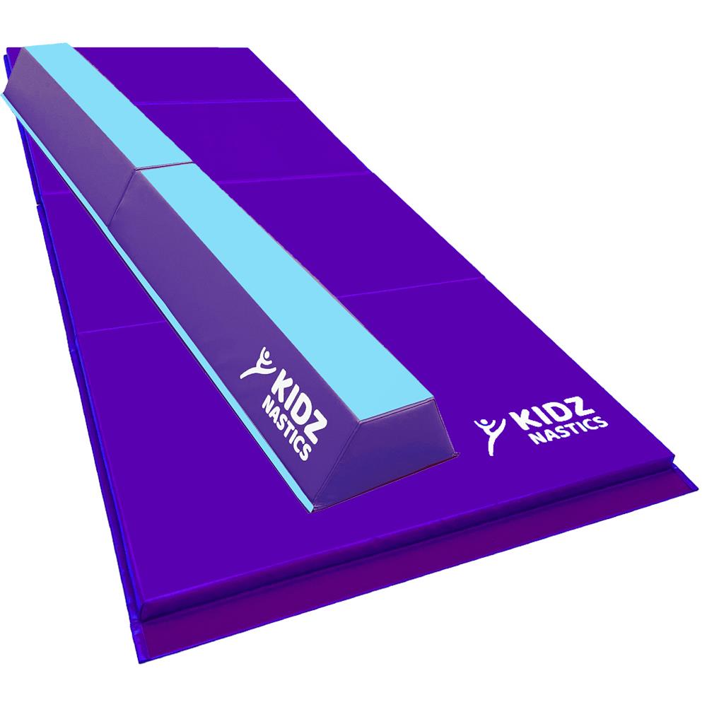 KIDZNASTICS GYMNASTICS FOLDABLE BALANCE BEAM & MAT PACK - Purple ...