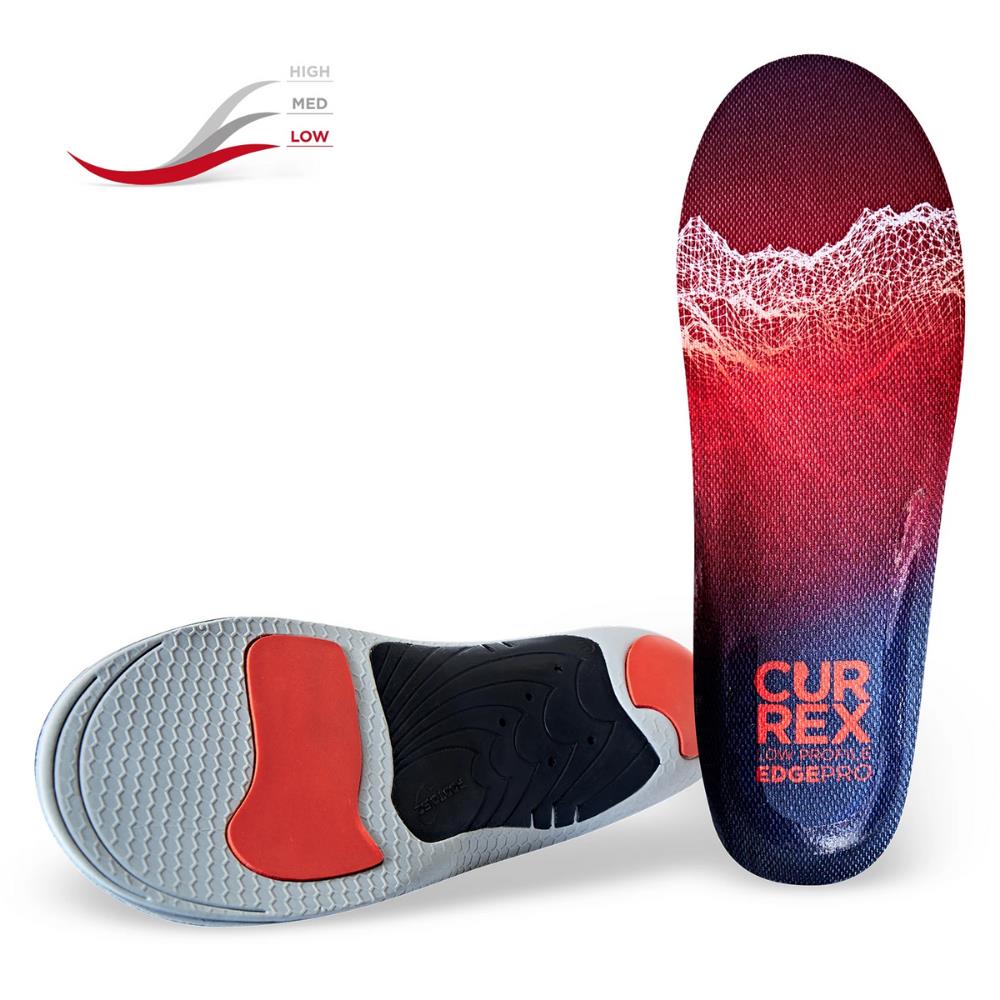 Currex EdgePro Low Profile Insoles - Red | Michael Murphy Sports ...