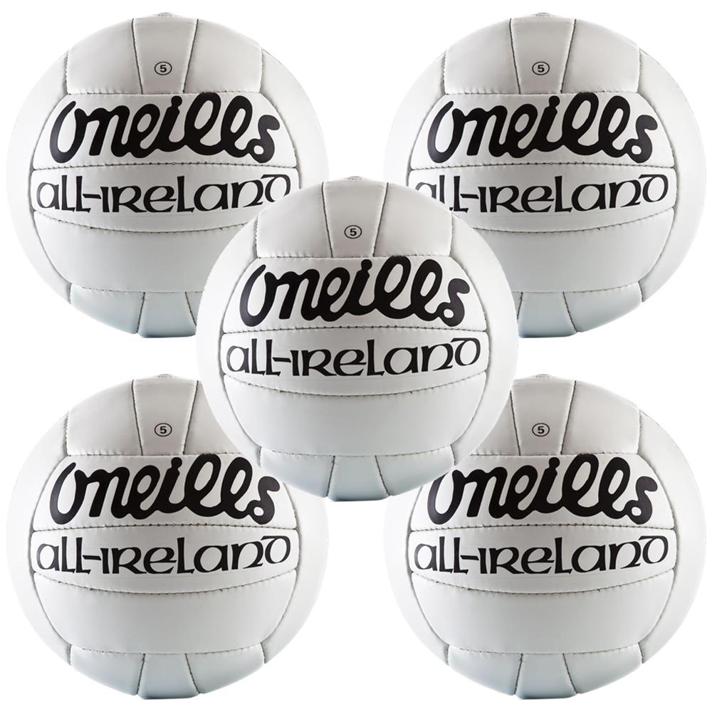 O'Neills All Ireland Match Ball | Size 4 and 5 | Pack of 5 - WHITE ...