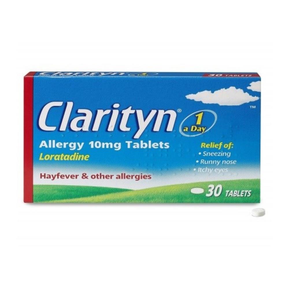 CLARITYN CLARITYN LORATADINE 10MG HAYFEVER & ALLERGY TABLETS 30 PACK ...