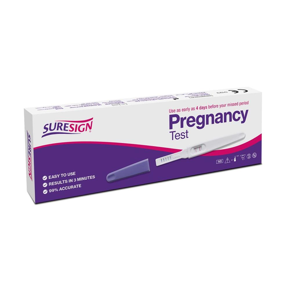 SURESIGN SURESIGN PREGNANCY TEST SINGLE | Johnstons Pharmacy | Longford ...